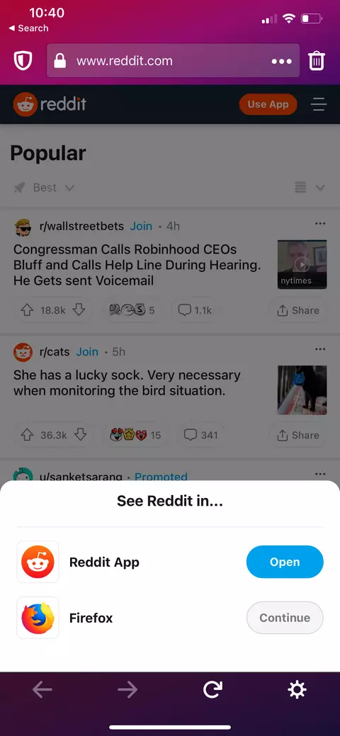 Kif tiddiżattiva l-pop-up annoying 'Open in App' ta' Reddit 10111_2