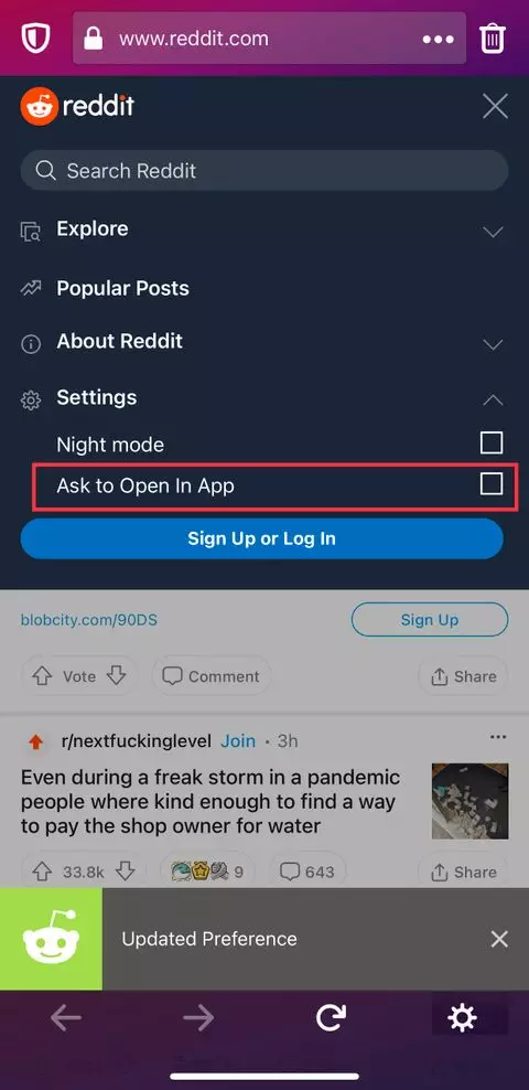 Kif tiddiżattiva l-pop-up annoying 'Open in App' ta' Reddit 10111_6