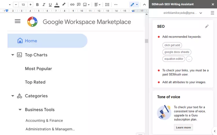 Wéi schreift SEO frëndlechen Inhalt mat Google Docs 10222_10