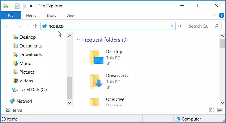 Windows ցանցային միացումների գործիքը բացելու 8 եղանակ 10238_6
