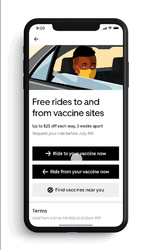 Тепер ви можете отримати безкоштовні поїздки Uber до центрів вакцинації 10345_4