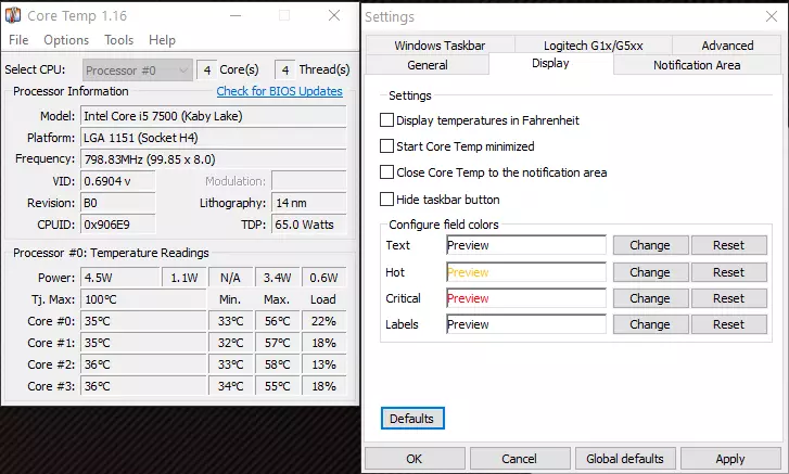 Maitiro ekutarisa iyo CPU Tembiricha paPC yako 10489_4