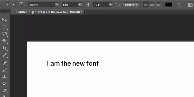 Fa'afefea ona fa'aopoopo Fonts ile Adobe Photoshop ile Windows ma Mac 10629_3