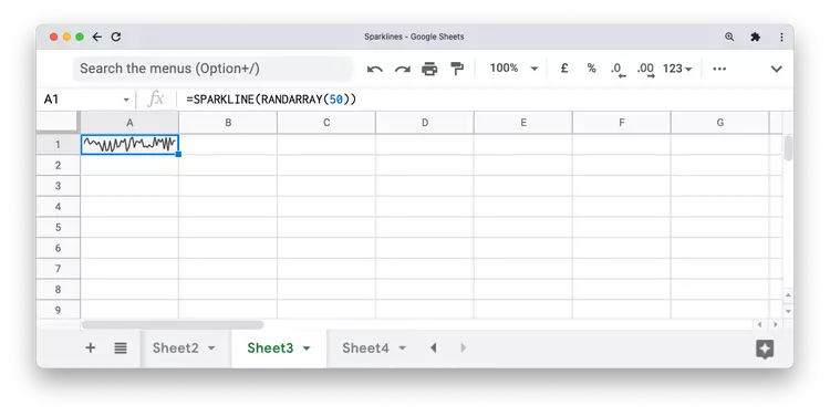 Conas Sparklines a Chur le Google Sheets le Sonraí Íosta a Thaispeáint 10942_4