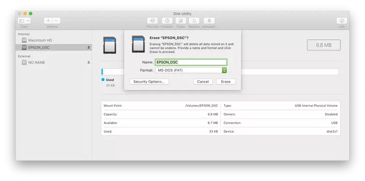 Meriv çawa qerta SD-ê li Mac-a xwe Format dike 10953_3