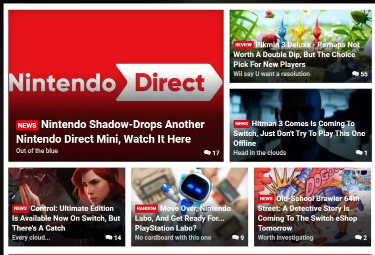 9 najboljih web stranica za Nintendo igrače 10964_5