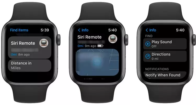 Como usar os aplicativos Localizar dispositivos, Localizar itens e Localizar pessoas no Apple Watch 11095_3