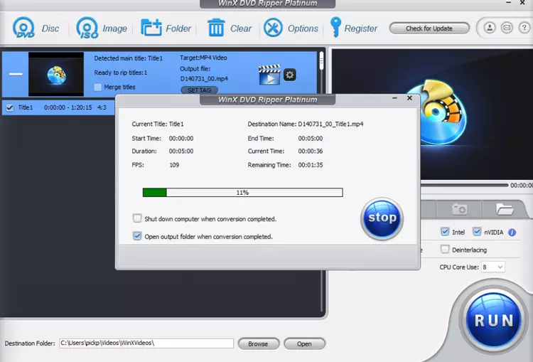 كيفية نسخ أي DVD إلى فيديو MP4 على جهاز الكمبيوتر باستخدام WinX DVD Ripper 11470_7