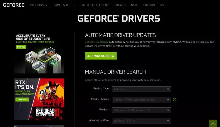 වින්ඩෝස් හි Nvidia Graphics Card Drivers යාවත්කාලීන කරන්නේ කෙසේද? 11561_3