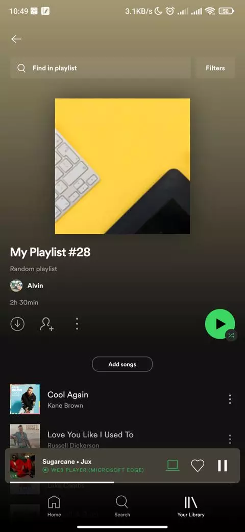 Hoe kinne jo in playlist wiskje op Spotify 11729_2