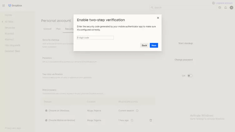 Cara Mendayakan Pengesahan Dua Langkah dalam Dropbox 11830_13