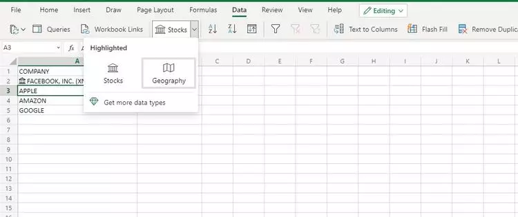 Как использовать функцию географии в Microsoft Excel 11910_2