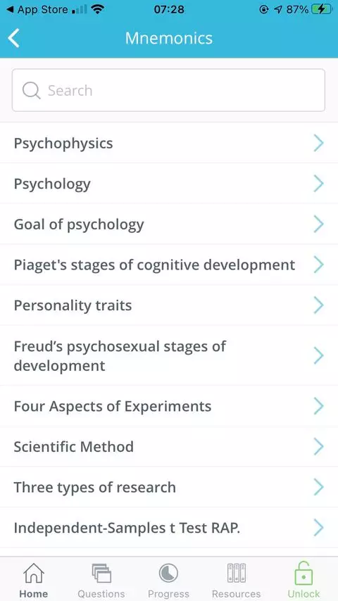 Ang 8 Labing Maayo nga Apps alang sa Pagkat-on sa Psychology sa Imong iPhone 11933_4