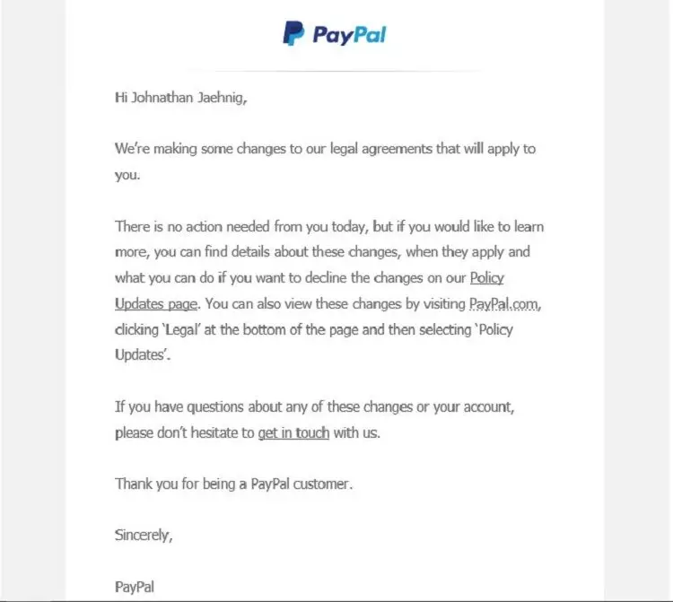 PayPal-ning kelgusi xizmat shartlari yangilanishi: xayriya tashkilotlari uchun yaxshi, biznes uchun yomon 12151_2