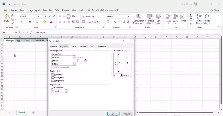 Tekst teruglopen in Excel 1235_4