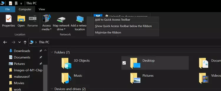 11 สุดยอดเคล็ดลับ File Explorer ของ Windows 10 สำหรับการจัดการไฟล์ที่รวดเร็ว 12368_3