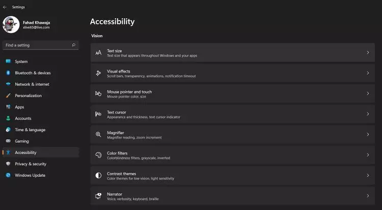 Cómo configurar las opciones de accesibilidad en Windows 11 12376_3