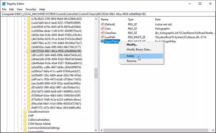 Kako izbrisati vrednosti registra UpperFilters in LowerFilters v sistemu Windows 10 12409_2
