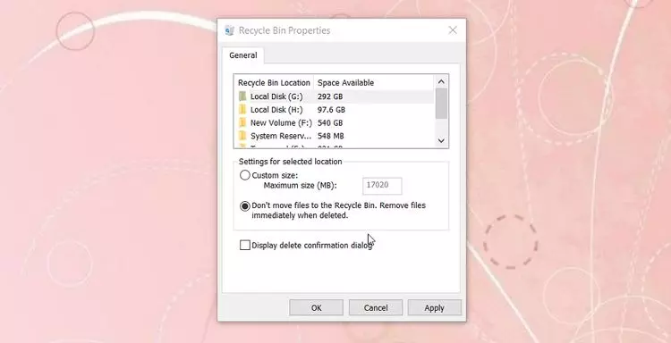 Windows 10 डेस्कटपबाट कसरी रिसायकल बिन हटाउने 12413_3
