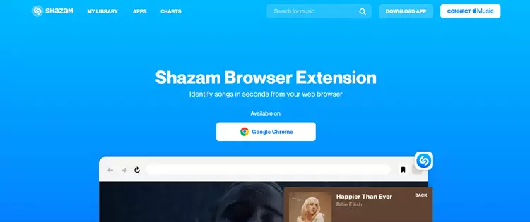 Yuav Siv Shazam's Chrome Extension li cas txhawm rau txheeb xyuas cov nkauj hauv Web 1245_2