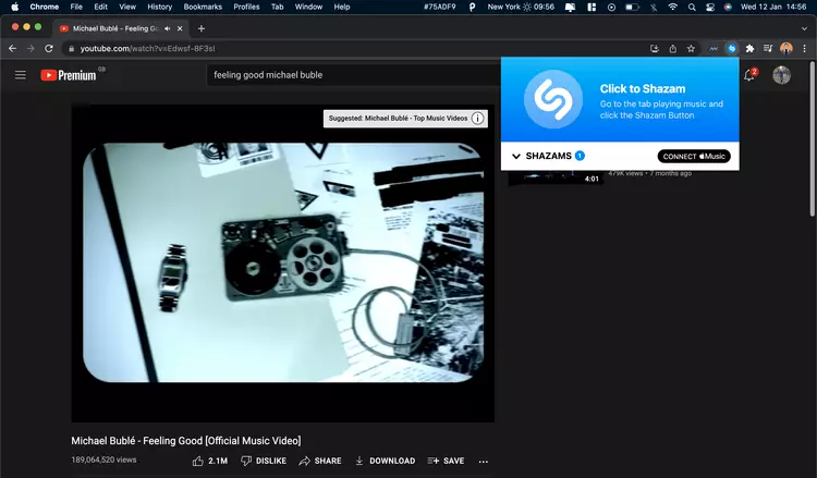 Hur man använder Shazams Chrome-tillägg för att identifiera låtar på webben 1245_3