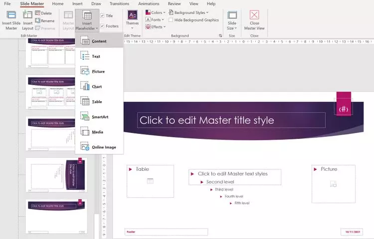 Hoe om Slide Master in Microsoft PowerPoint te gebruik om indrukwekkende aanbiedings te skep 12490_8