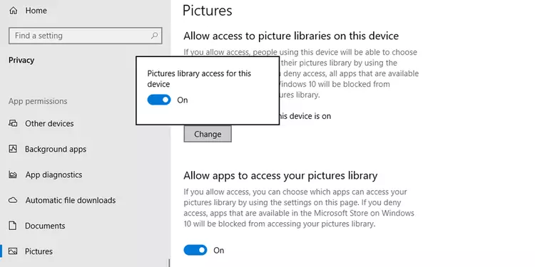 Comment modifier les autorisations des applications dans Windows 10 12594_4