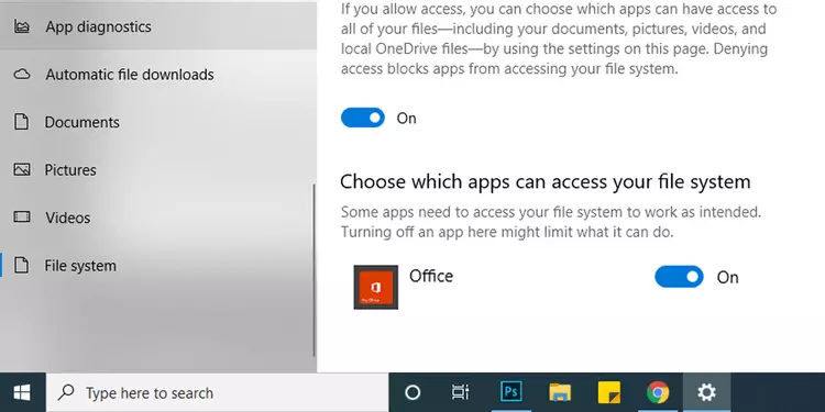 Comment modifier les autorisations des applications dans Windows 10 12594_6