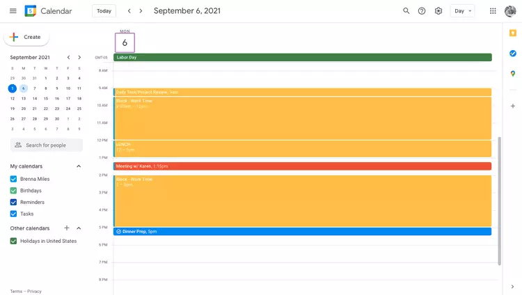 Kako stvoriti raspored rada od kuće pomoću Google kalendara 12617_6