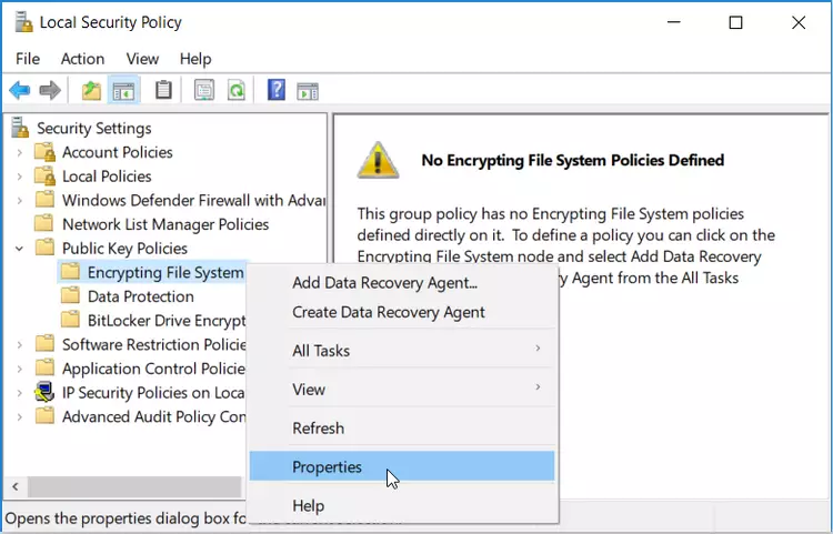 Unsa ang Windows Encrypting File System (EFS) ug Giunsa Nimo Pag-enable o Pag-disable Kini? 13108_4