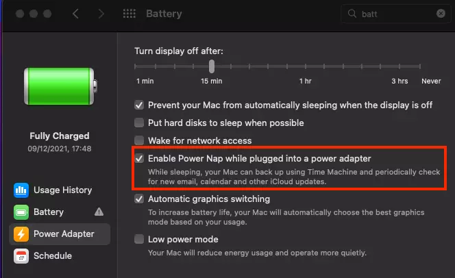 Esto es lo que hace Power Nap en una Mac y cómo habilitarlo o deshabilitarlo 1341_2