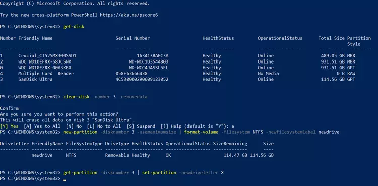 Cómo particionar y formatear una unidad usando PowerShell 13631_5