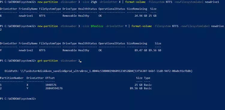 Come partizionare e formattare un'unità utilizzando PowerShell 13631_6