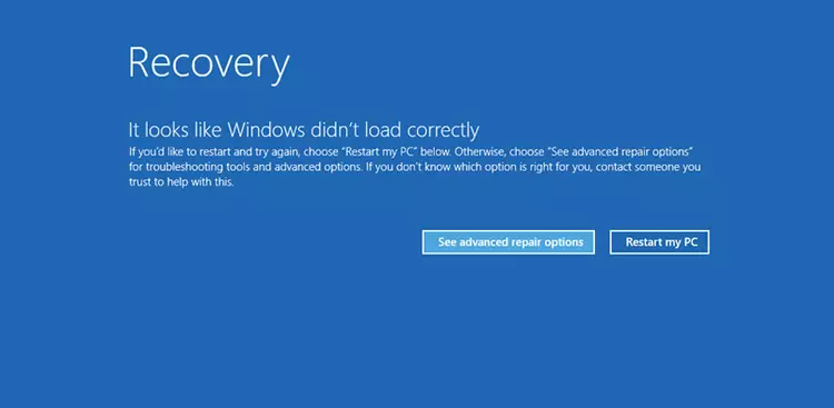 7 طرق للتمهيد في بيئة استرداد Windows 13997_5