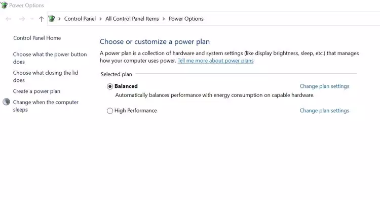 Unha guía para as opcións de enerxía de Windows 10 1399_2