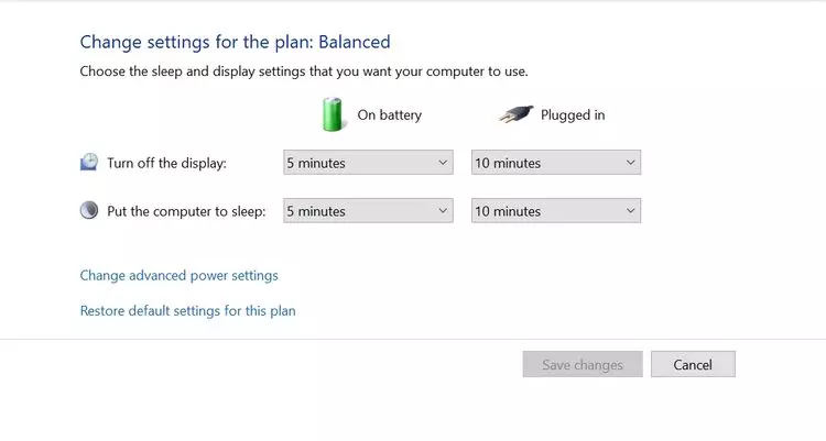 Ose Taiala ile Windows 10's Power Options 1399_3