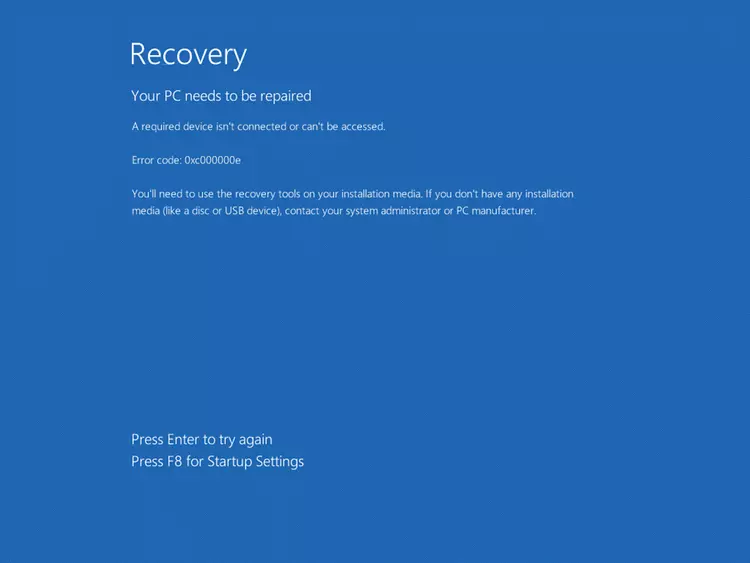 Ahoana ny fanamboarana Windows 10 Error Code 0xc00000e 14056_2