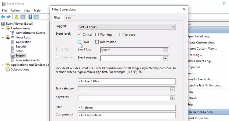 Paano I-troubleshoot ang Mga Problema sa Windows Gamit ang Event Viewer Logs 1429_4