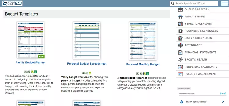 Ang 5 Labing Maayo nga mga Website aron I-download ang Libre nga Mga Template sa Excel 14339_16