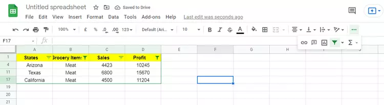 Kumaha Nganggo Filter Views dina Google Sheets 14347_16