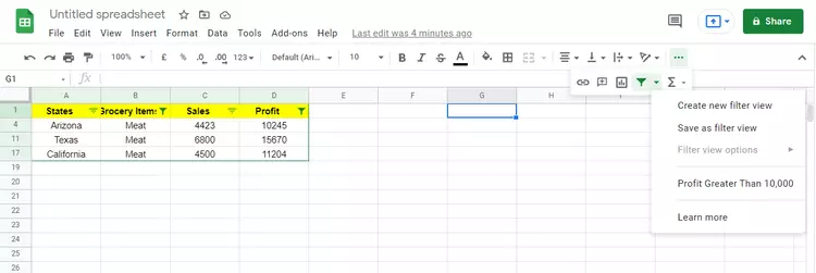 Hur man använder filtervyer i Google Sheets 14347_22