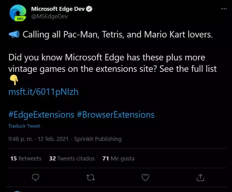 O navegador Edge de Microsoft foi o anfitrión dos emuladores secretos de xogos de Nintendo 14463_2