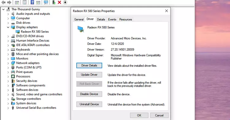 Slik ruller du tilbake en driver i Windows 10 14671_3