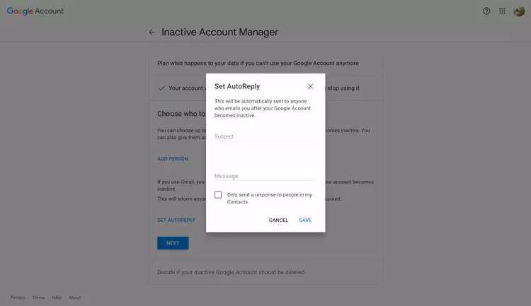 Een automatisch antwoord instellen voor een inactief Gmail-account 148_4