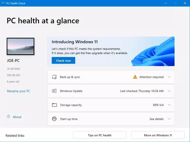 Microsoft သည် Windows 10 တွင် PC Health Check ကို အလိုအလျောက်ထည့်သွင်းနေသည်- ဤအရာသည် အဘယ်နည်း 14922_2