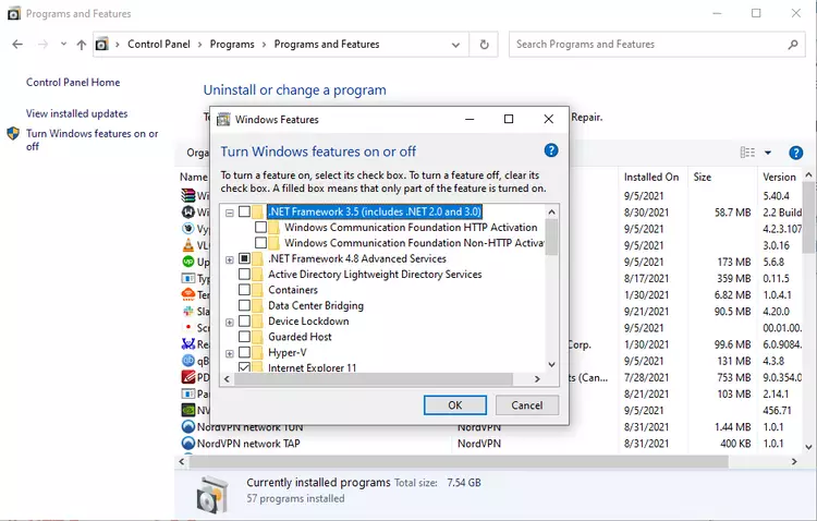 如何在 Windows 10 上安裝 .NET Framework 3.5 版 14987_2