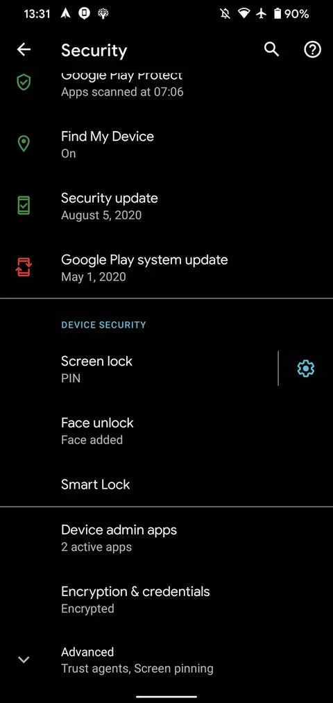9 การตั้งค่า Android ในตัวเพื่อเพิ่มความปลอดภัยของอุปกรณ์ของคุณ 1498_6