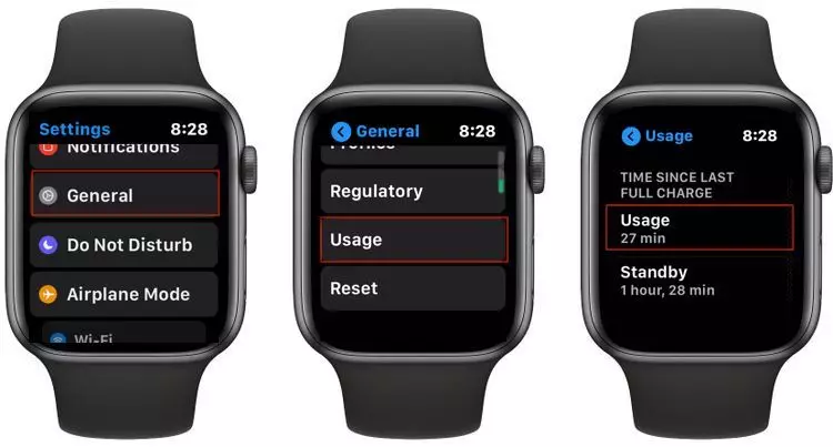 Kako preveriti porabo baterije na vaši Apple Watch 15509_2