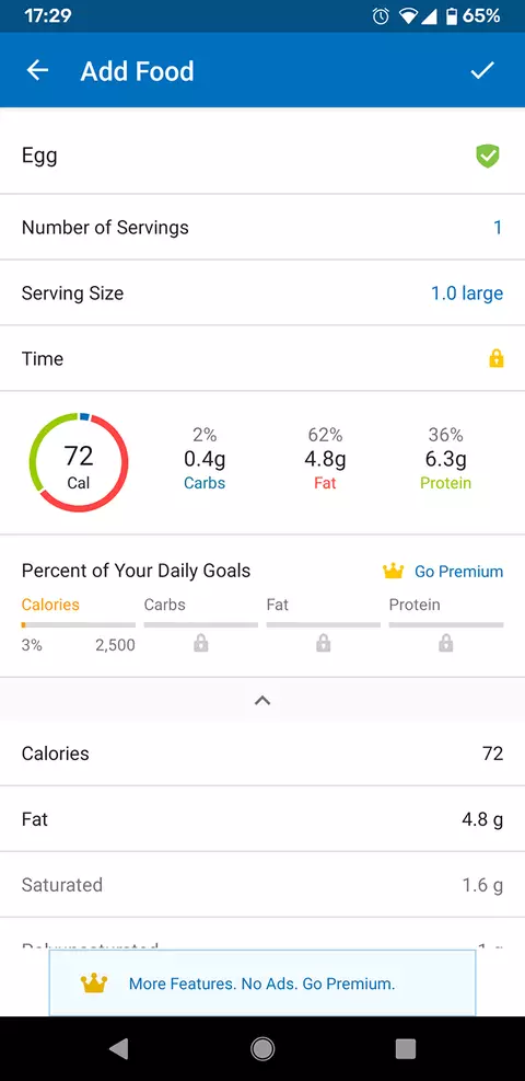 Mapulogalamu 5 Abwino Kwambiri Owerengera Ma calories pa Android ndi iPhone 15528_4