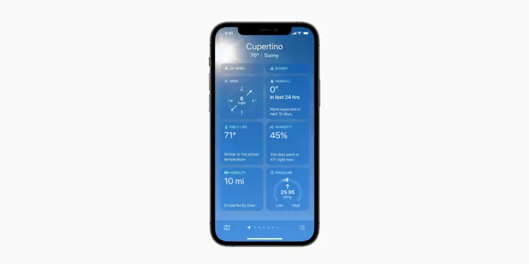 Wat is nij mei de iPhone's Wetterapp yn iOS 15? 1584_2